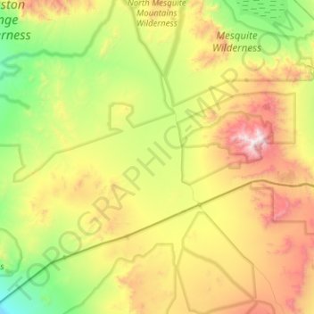 Shadow Valley地形图、海拔、地势