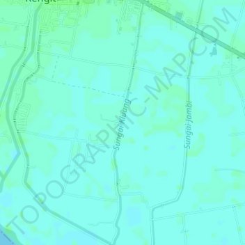 Sungai Kluang地形图、海拔、地势