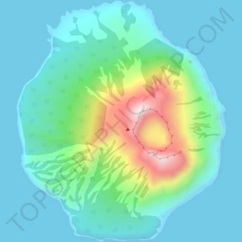 Alamagan Island地形图、海拔、地势