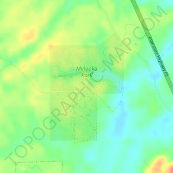 Minooka Park地形图、海拔、地势