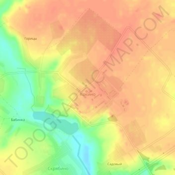 Kokino地形图、海拔、地势