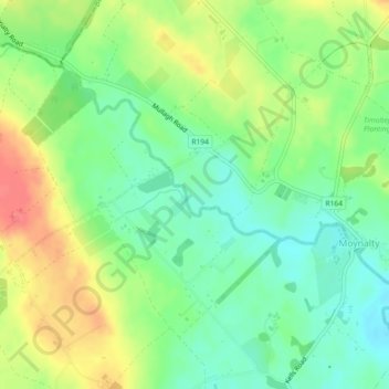 Moynalty地形图、海拔、地势